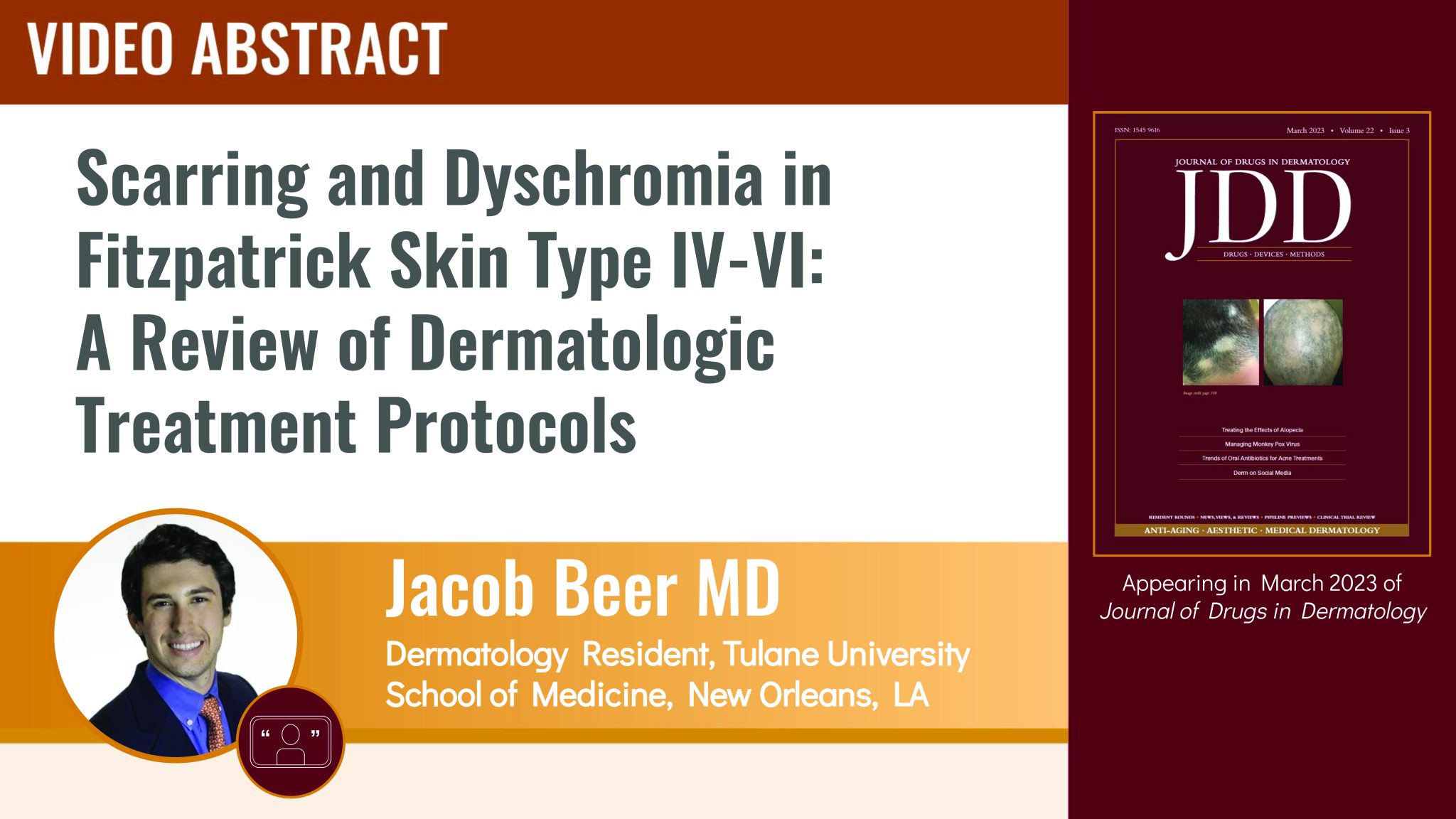 WATCH VIDEO ABSTRACT: Scarring and Dyschromias in Fitzpatrick Skin Type ...